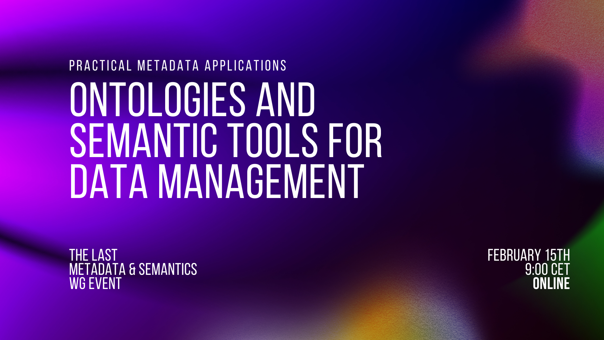 Practical metadata applications: Ontologies and semantic tools for data management – NI4OS- Europe